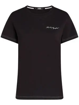 Karl Lagerfeld Logo-embroidered T-shirt