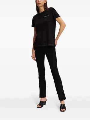 Karl Lagerfeld Logo-embroidered T-shirt