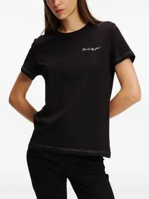 Karl Lagerfeld Logo-embroidered T-shirt