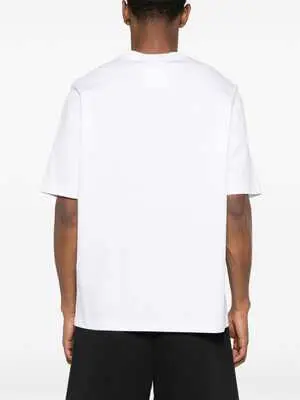 LANVIN Logo-embroidered Cotton T-shirt - White