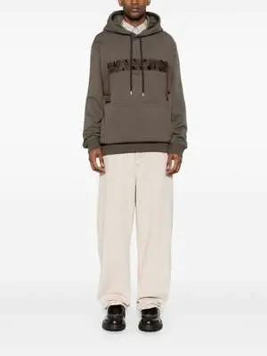 LANVIN Logo-embroidered Cotton Hoodie
