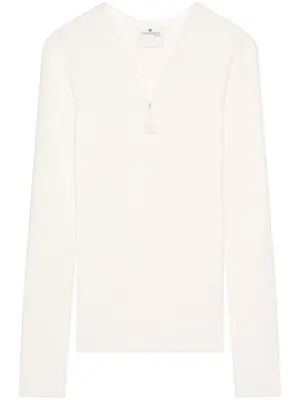 COURREGES 90's Zip-neck T-shirt