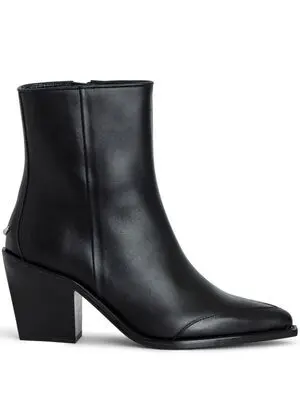 Zadig&Voltaire Cara 70mm Leather Boots - Black