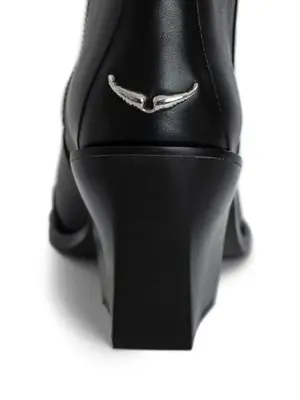 Zadig&Voltaire Cara 70mm Leather Boots - Black