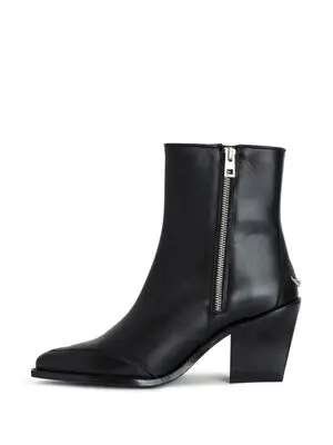 Zadig&Voltaire Cara 70mm Leather Boots - Black