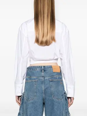 Moschino Poplin Cropped Shirt