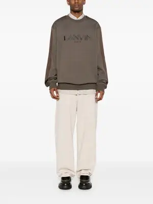 LANVIN Logo Embroidered Sweatshirt - Green