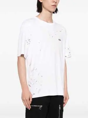Helmut Lang Paint-splatter Cotton T-shirt