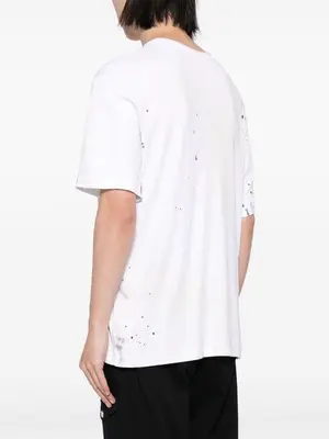 Helmut Lang Paint-splatter Cotton T-shirt