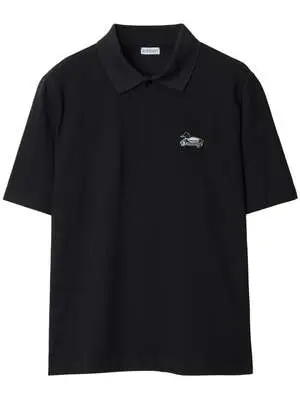 Burberry Logo-patch Cotton Polo Shirt