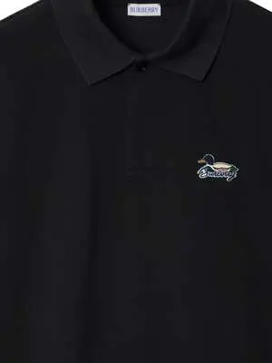 Burberry Logo-patch Cotton Polo Shirt