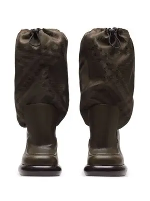 Burberry Square-toe Check-print Boots