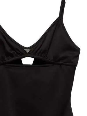 Prada Triangle-logo Cut-out Swimsuit