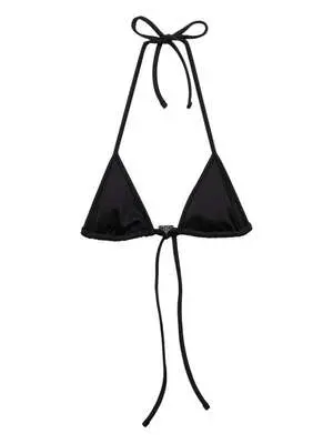Prada Triangle-cup Halterneck Bikini Top - Black