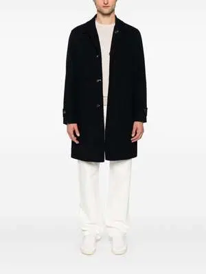 Eleventy Single-breasted Reversible Wool Coat