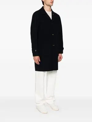 Eleventy Single-breasted Reversible Wool Coat