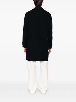 Eleventy Single-breasted Reversible Wool Coat
