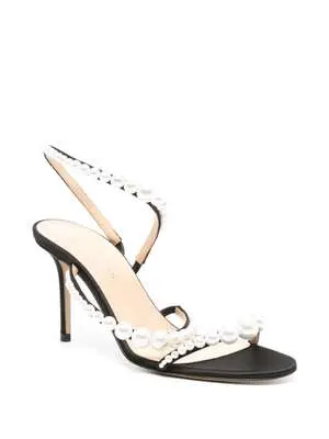 Mach & Mach 80mm Faux-pearl Embellished Sandals