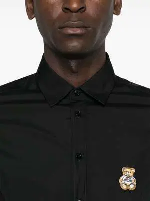 Moschino Teddy Bear-patch Cotton Shirt