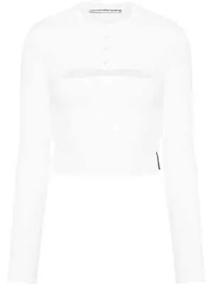 Alexander Wang Cut-out Cropped Top - White