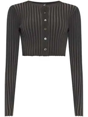 Alexander Wang Ribbed Cropped Cardigan