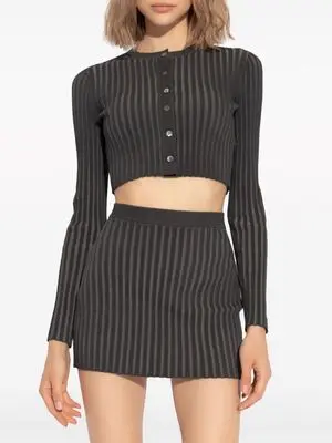 Alexander Wang Ribbed Cropped Cardigan