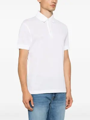 Tommy Hilfiger Logo-embroidered Piqué Polo Shirt - White