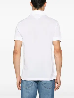 Tommy Hilfiger Logo-embroidered Piqué Polo Shirt - White