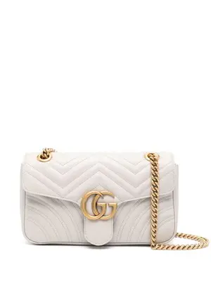Gucci Small Gg Marmont Shoulder Bag - Grey