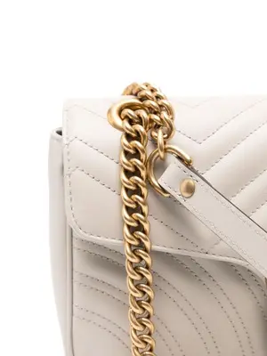 Gucci Small Gg Marmont Shoulder Bag - Grey