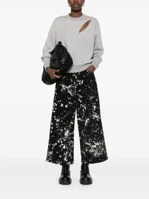 Alexander McQueen Cut-out Jersey Sweatshirt - Grey