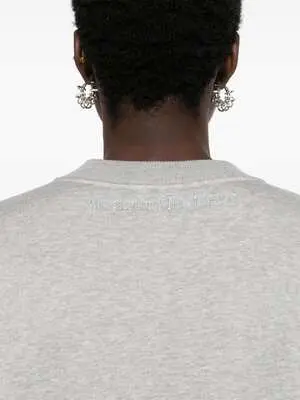 Alexander McQueen Cut-out Jersey Sweatshirt - Grey