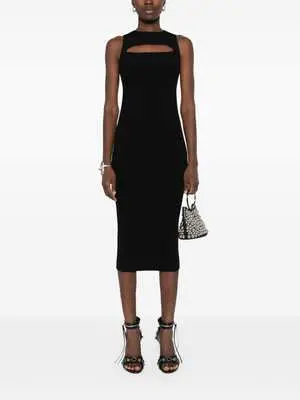Alexander McQueen Cut-out Ribbed Maxi Dress