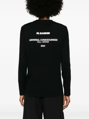 JIL SANDER Logo-print Cotton T-shirt - Black