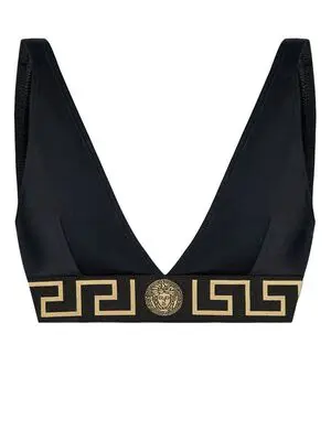 Versace Logo-underband Bikini Top - Black