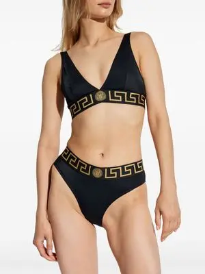 Versace Logo-underband Bikini Top - Black