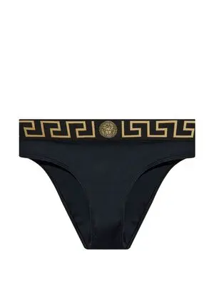Versace Logo-waistband Bikini Bottom - Black