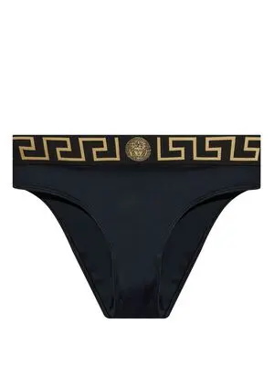 Versace Logo-waistband Bikini Bottom - Black