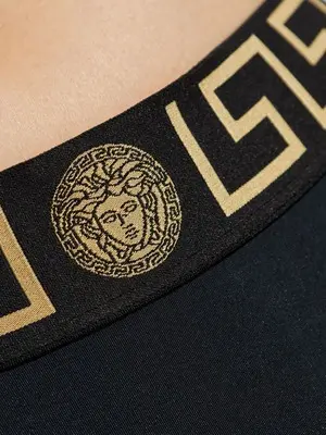 Versace Logo-waistband Bikini Bottom - Black