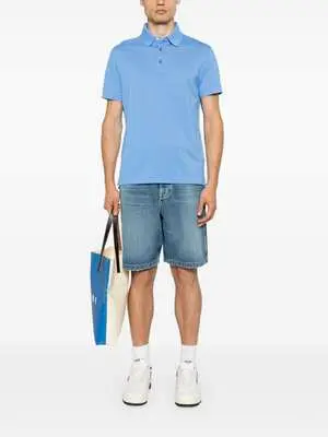 Tommy Hilfiger Logo-embroidered Piqué Polo Shirt - Blue