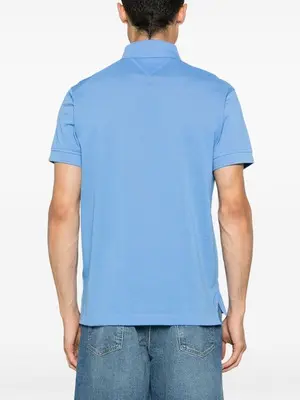 Tommy Hilfiger Logo-embroidered Piqué Polo Shirt - Blue