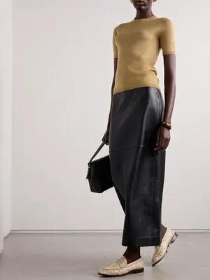 Max Mara Warren Silk And Cashmere-blend Sweater - Brown