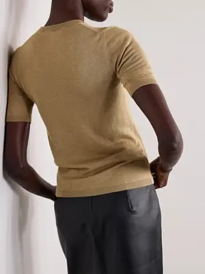Max Mara Warren Silk And Cashmere-blend Sweater - Brown