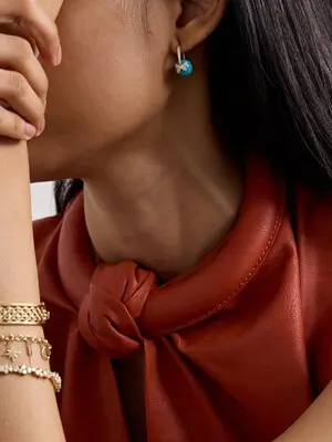 SYDNEY EVAN Butterfly Turquoise And Diamond Earrings