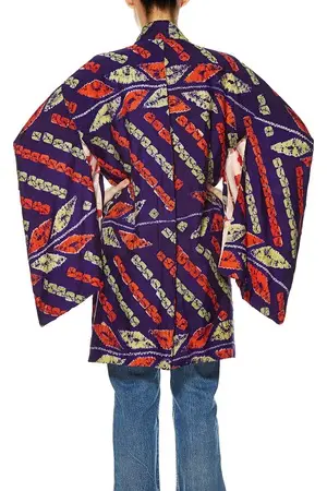 Vintage Wgaca Silk Kimono Haori - Purple