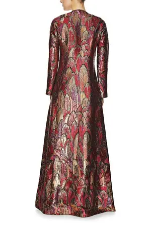 Saint Laurent 1960s Couture Lamé Gown And Shoe Set