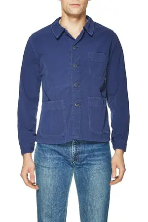 Vintage Wgaca Indigo Canvas Chore Jacket