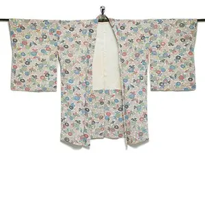 Vintage Wgaca Pastel Silk Butterfly Kimono Haori - Multi