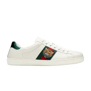 Gucci Ace Embroidered Tiger Sneakers - White