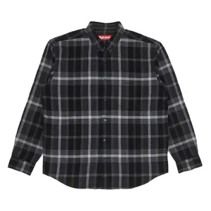 Supreme Plaid Flannel Shirt - Black